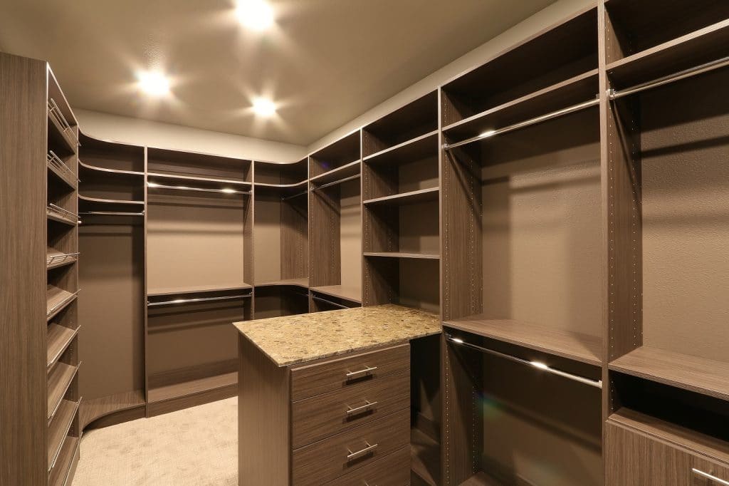 Classica luxury custom walk in closet Driftwood Live | Closets Las Vegas